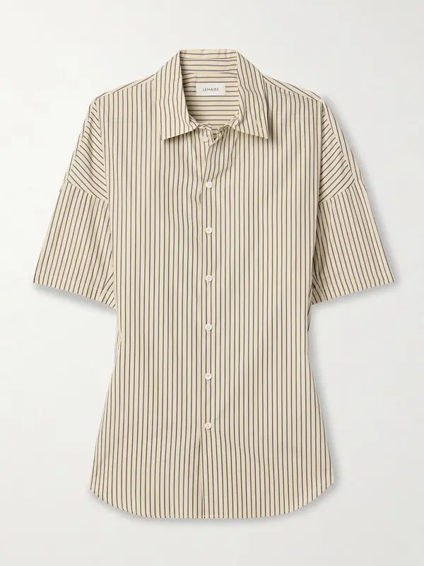LEMAIRE Striped Cotton-poplin Shirt