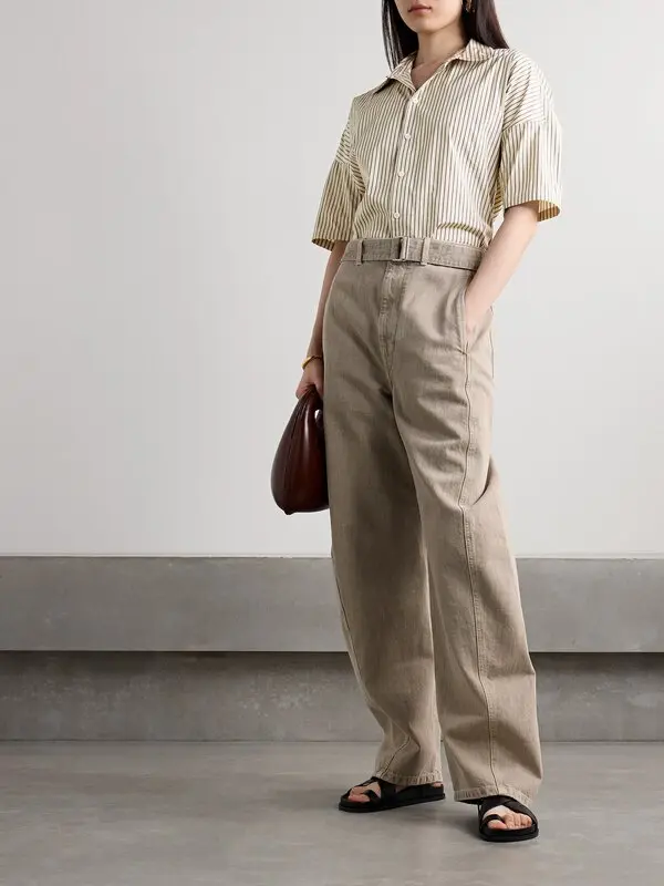LEMAIRE Striped Cotton-poplin Shirt