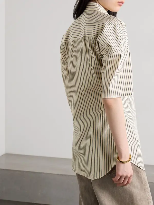 LEMAIRE Striped Cotton-poplin Shirt