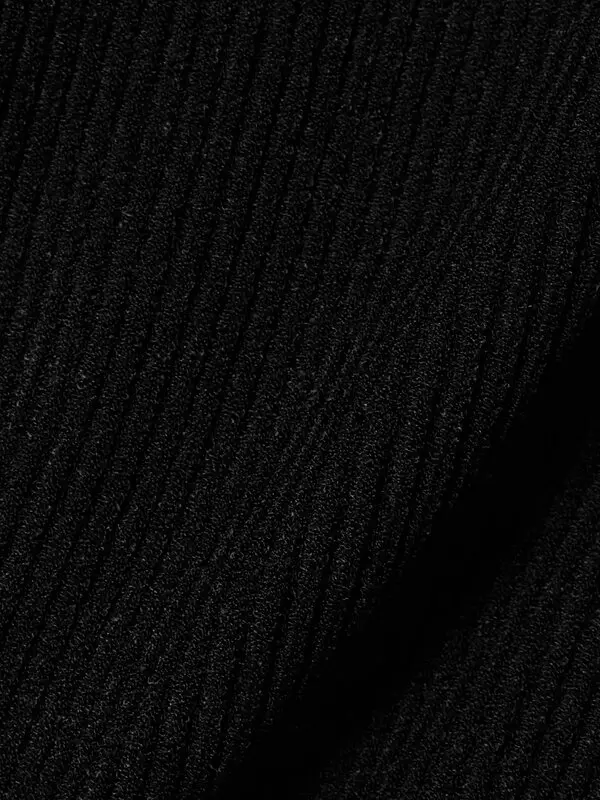 Khaite Beth Ribbed-knit Midi Dress - Black