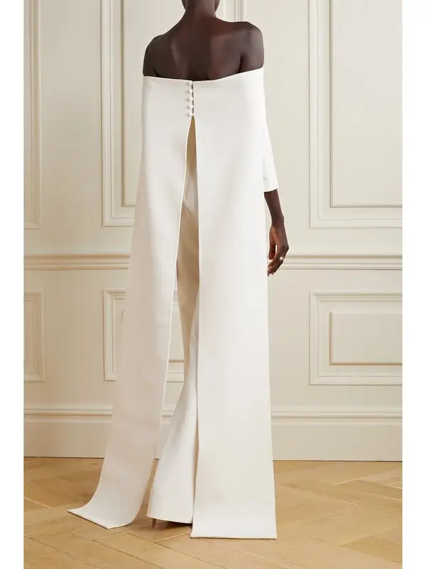 Safiyaa Bellara Off-the-shoulder Crepe Cape