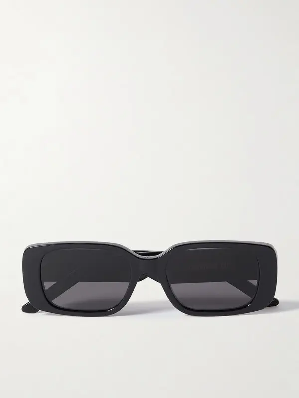 Dior Wildior S2u Rectangular-frame Acetate Sunglasses - Black
