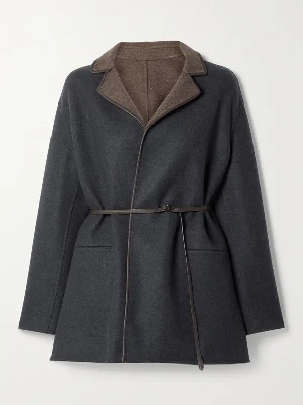 Loro Piana Reversible Belted Cashmere-blend Jacket