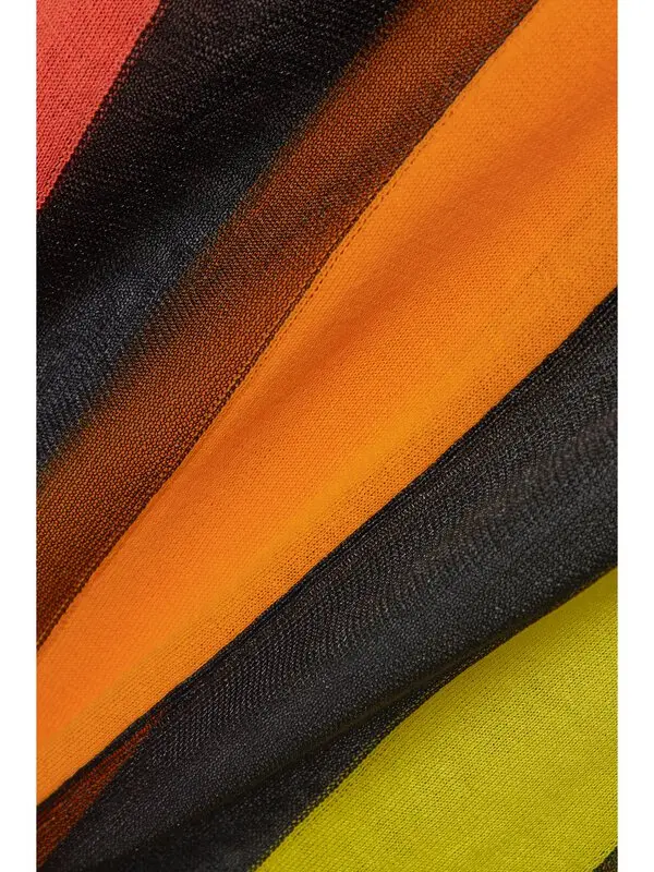 Christopher John Rogers Striped Knitted Maxi Dress