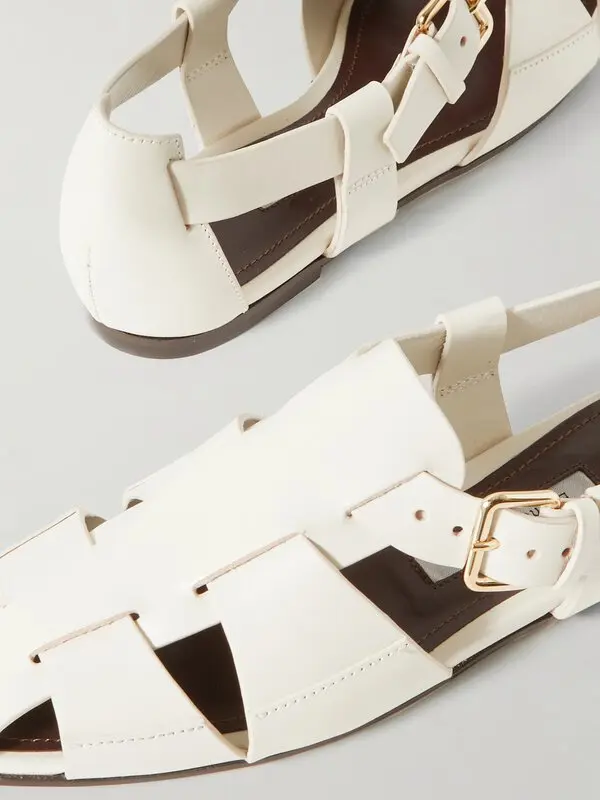 EMME PARSONS Ernest Leather Fisherman Sandals - Neutrals