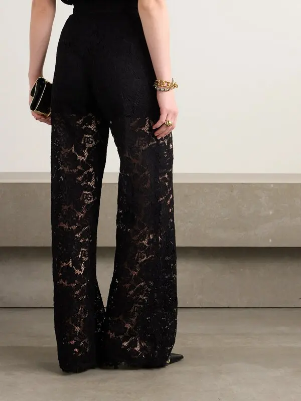 Dolce & Gabbana Corded Lace Wide-leg Trousers