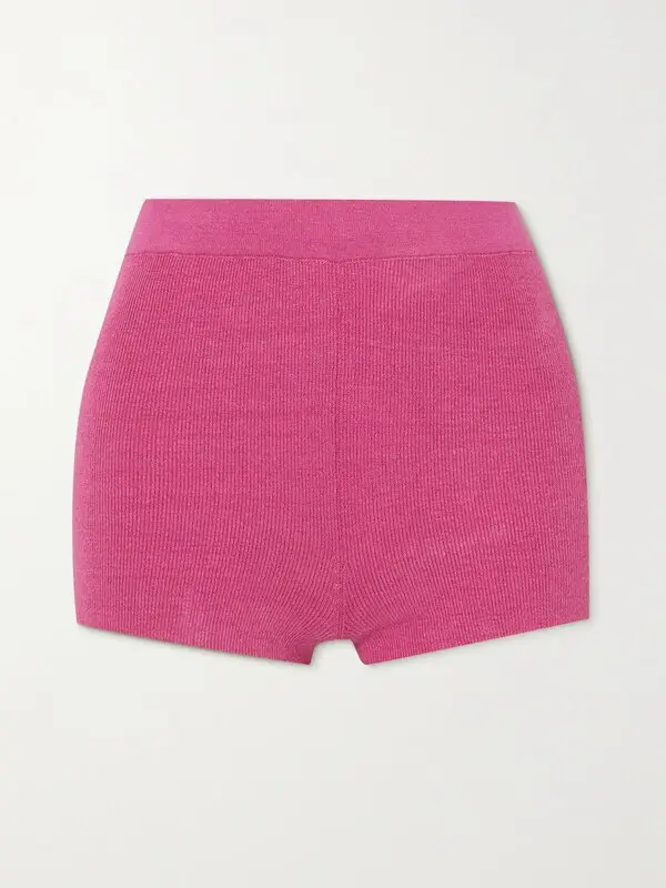 Jacquemus Arancia Linen Shorts - Pink