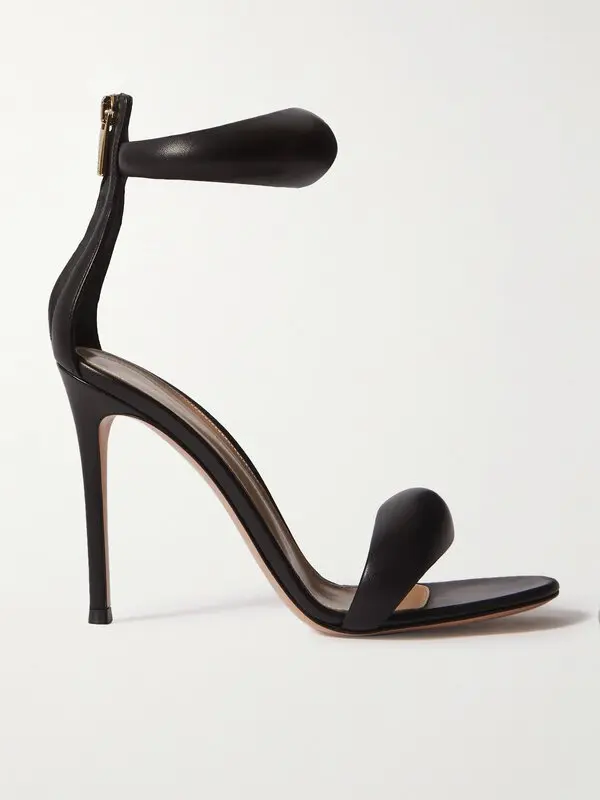 GIANVITO ROSSI Bijoux 105 Leather Sandals - Black
