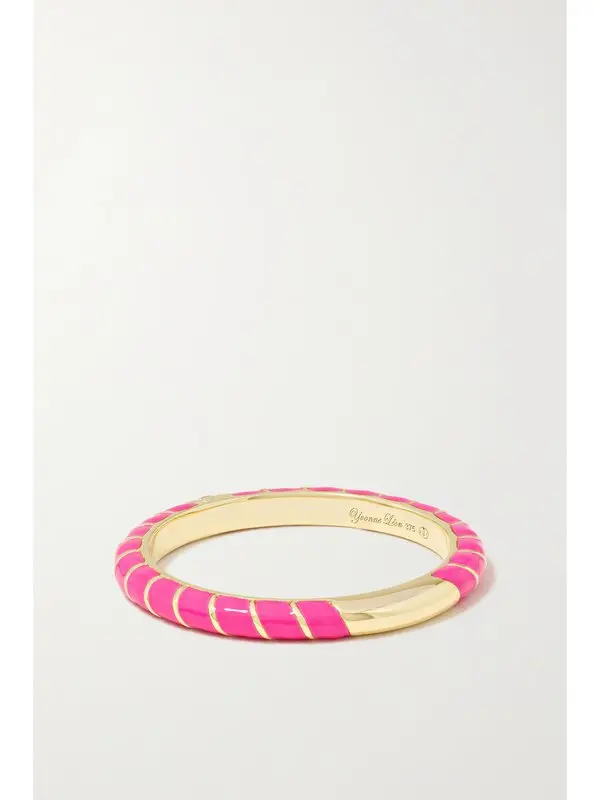 Yvonne Léon 9-karat Gold, Enamel And Diamond Ring