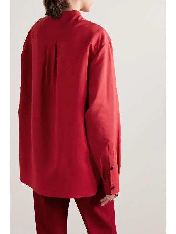 Veronica De Piante Wool And Silk-blend Shirt
