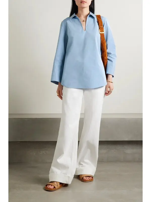 Lafayette 148 New York Cotton-sateen Top