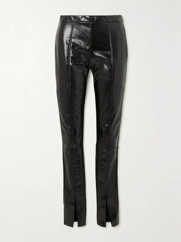 Rick Owens Coated Cotton-blend Skinny Pants