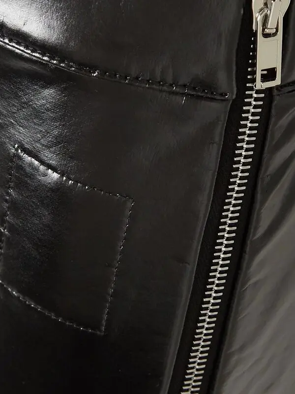 Rick Owens Coated Cotton-blend Skinny Pants