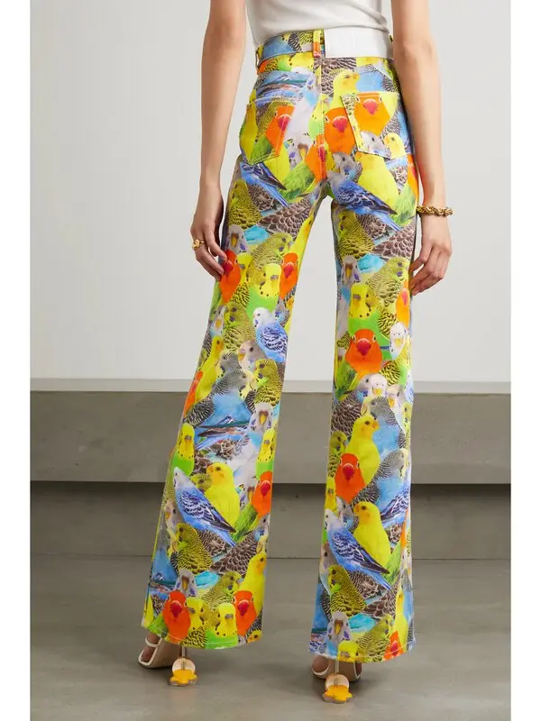 Loewe High-rise Printed Flared Jeans