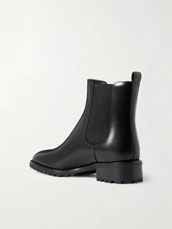 Manolo Blahnik Chelata Leather Chelsea Boots