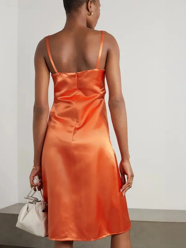 Loewe Silk-paneled Satin Slip Dress