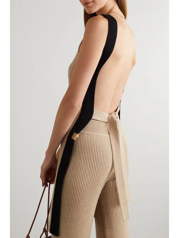 Loewe Backless Ribbed Wool Tunic