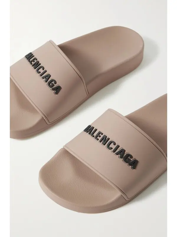 Balenciaga Piscine Logo-embossed Rubber Slides