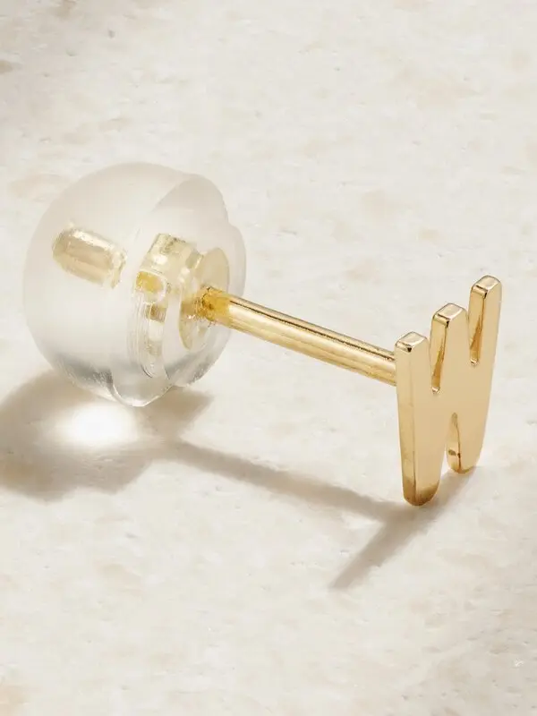 STONE AND STRAND Alphabet Single Stud Earring