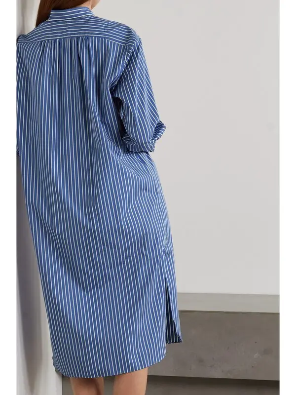Charvet Elysee Oversized Striped Cotton-poplin Nightdress