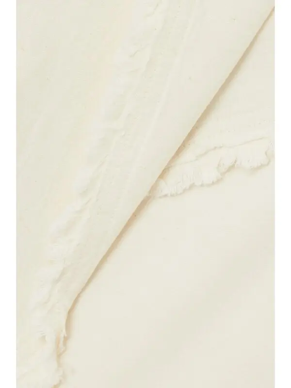 Acne Studios Frayed Cotton And Linen-blend Blazer