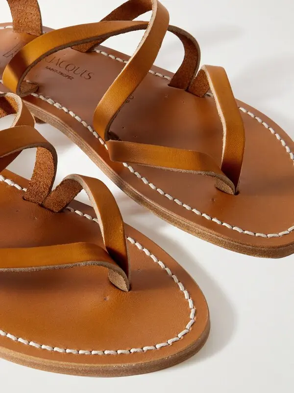 K.JACQUES Epicure Leather Sandals - Brown