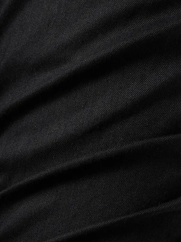 Acne Studios Gathered Linen-blend Flared Trousers
