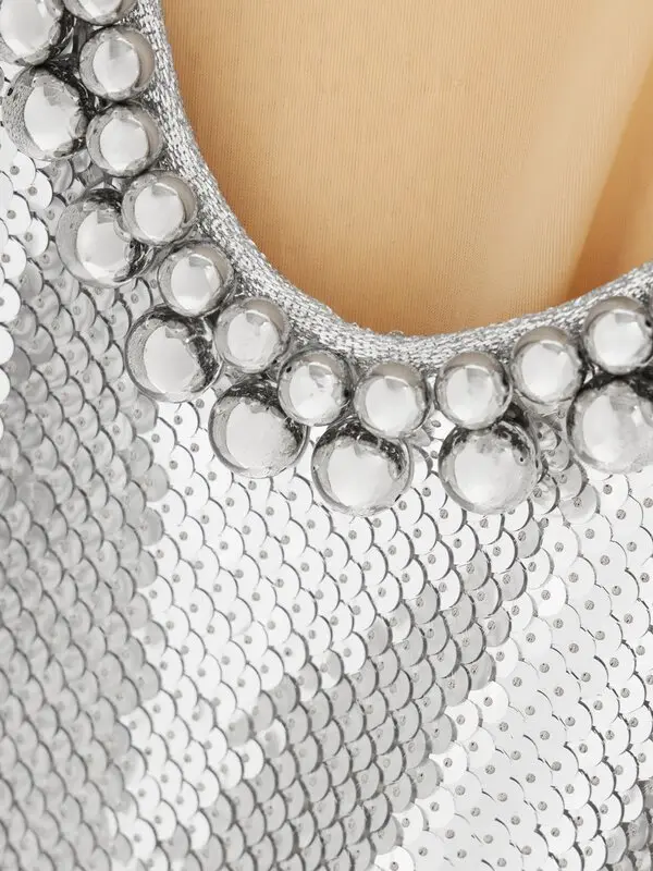 Rabanne Embellished Sequined Mini Dress