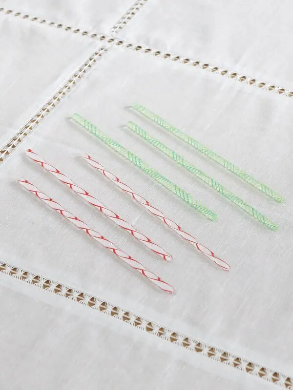 GOHAR WORLD Swizzle Murano Glass Cocktail Sticks