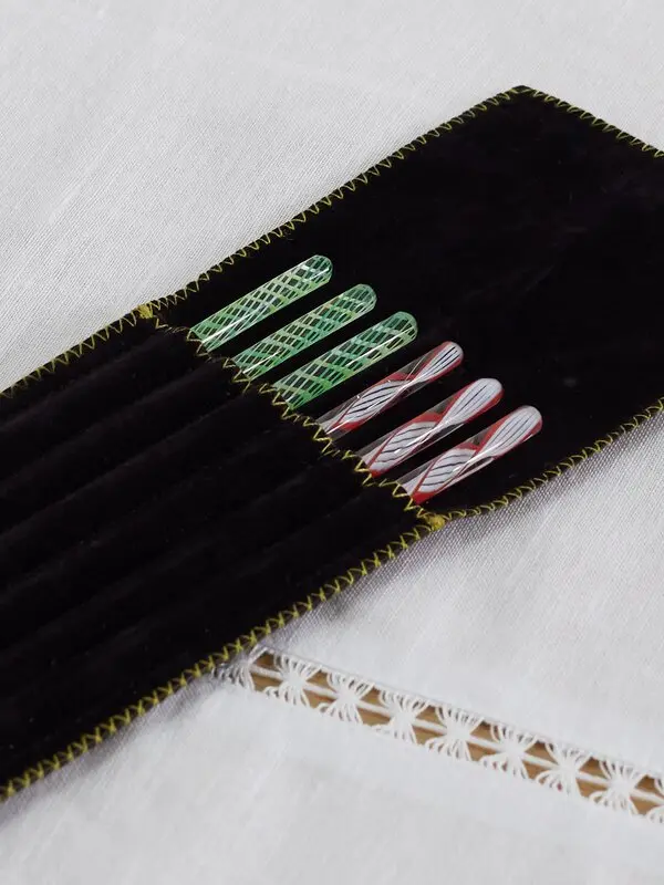 GOHAR WORLD Swizzle Murano Glass Cocktail Sticks