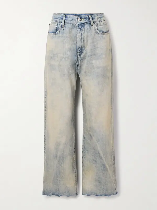 R13 X-bf Frayed Wide-leg Jeans