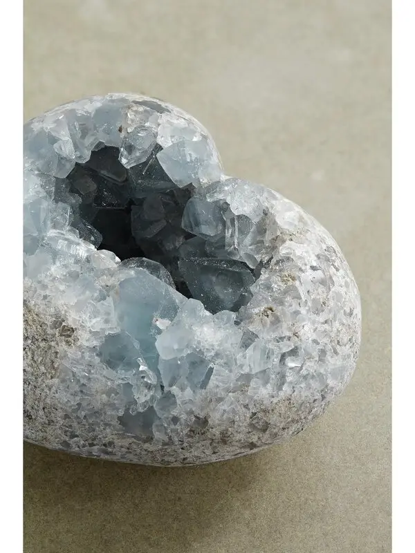 JIA JIA HOME Small Celestine Geode Heart