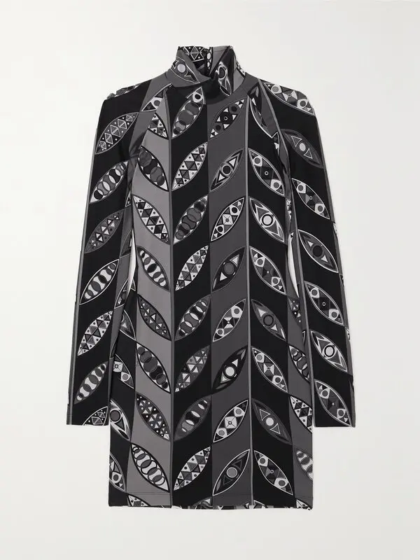 Emilio Pucci Printed Stretch-jersey Mini Dress