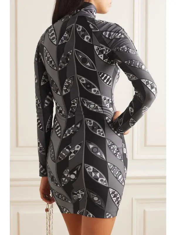 Emilio Pucci Printed Stretch-jersey Mini Dress