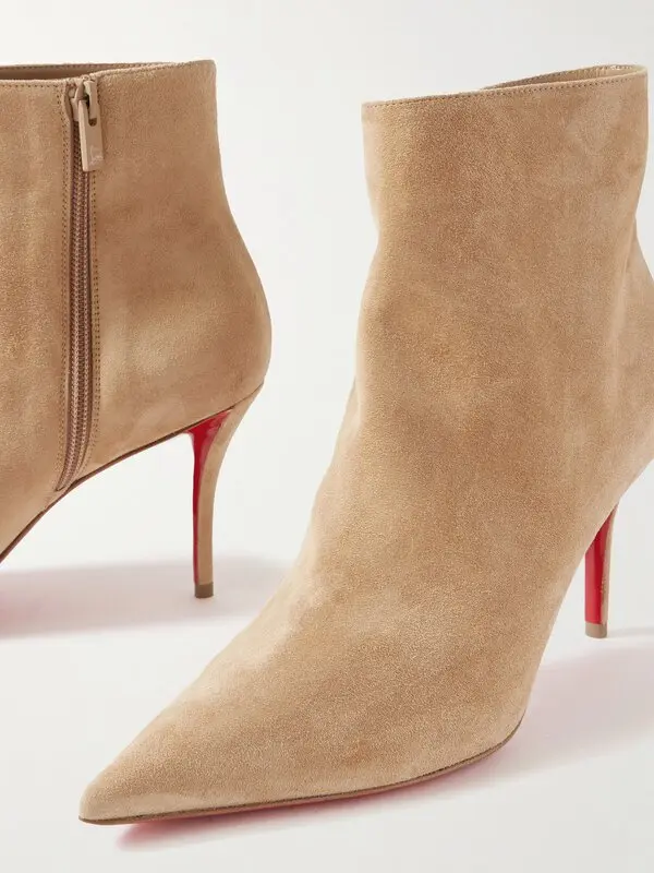 CHRISTIAN LOUBOUTIN So Apostropha 80 Suede Ankle Boots