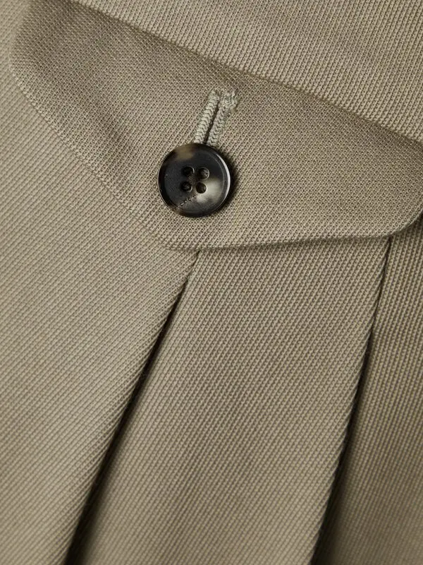 THE ROW Marcellita Pleated Wool-twill Wide-leg Pants