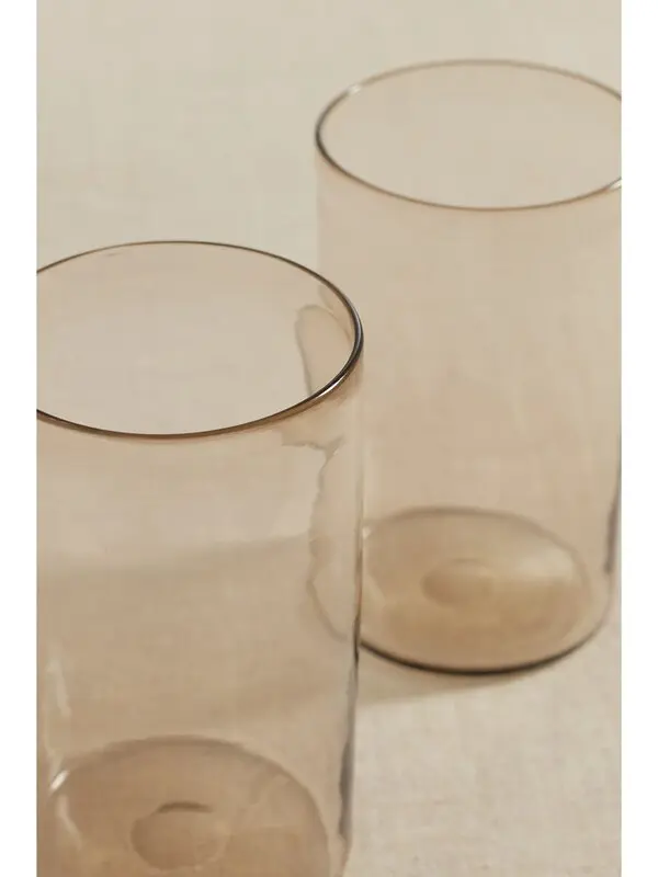 Brunello Cucinelli Set Of Four Water Glasses With Krion Holder