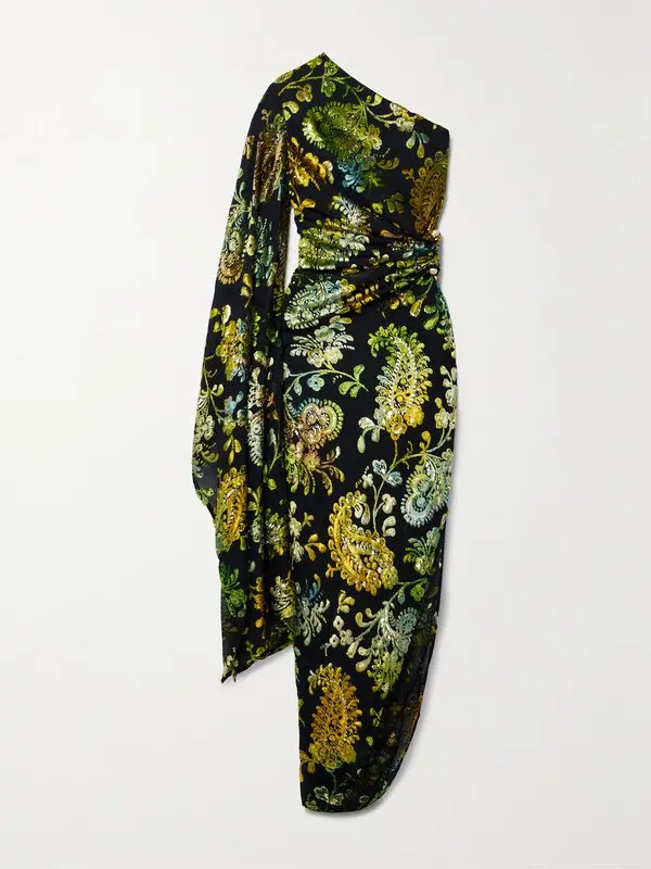 Cult Gaia Adira One-sleeve Gown - Green