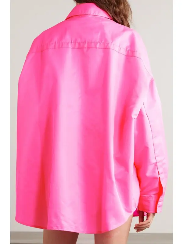 THE FRANKIE SHOP Oversized Woven Shirt - Pink