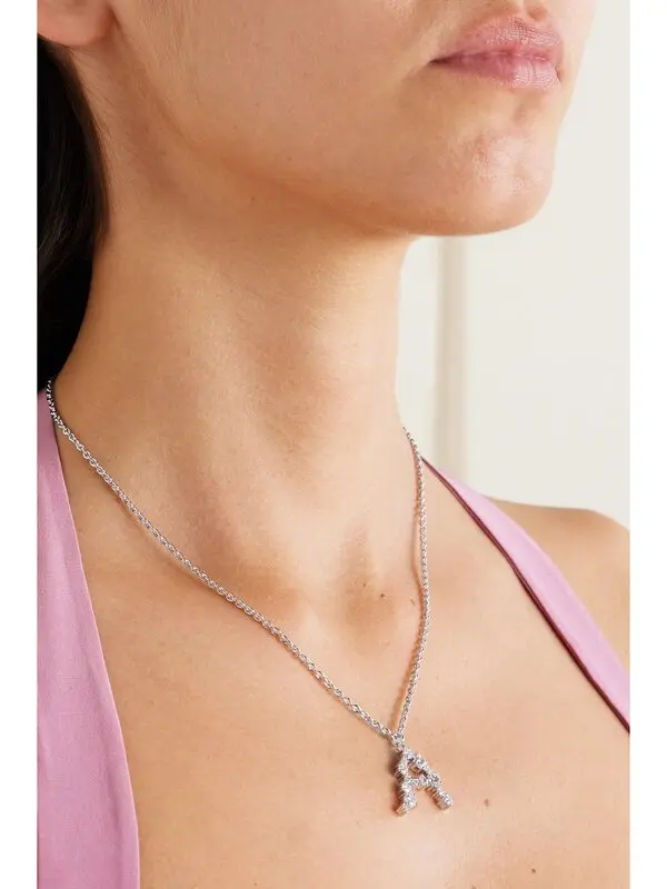 Completedworks Rhodium-plated Recycled Crystal Necklace