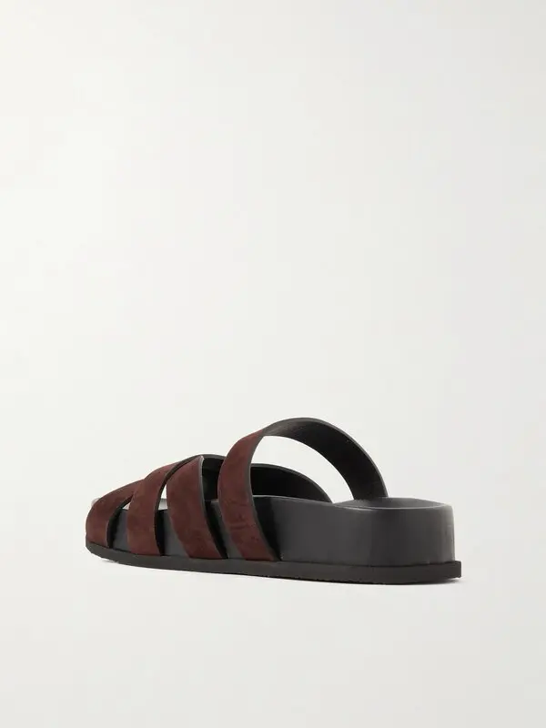 NEOUS Ibor Suede Slides - Brown
