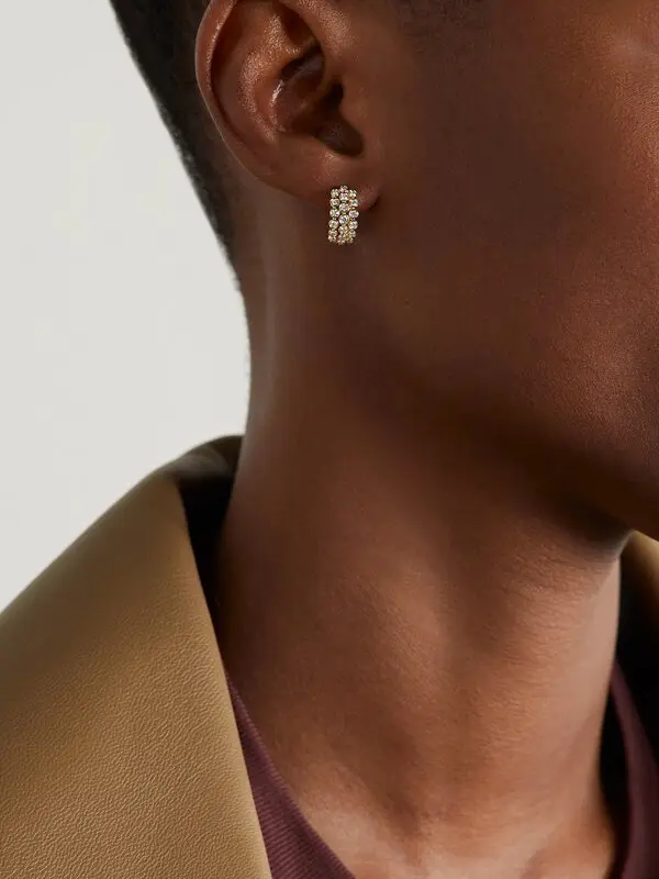 ANITA KO 18-karat Yellow Diamond Hoop Earrings