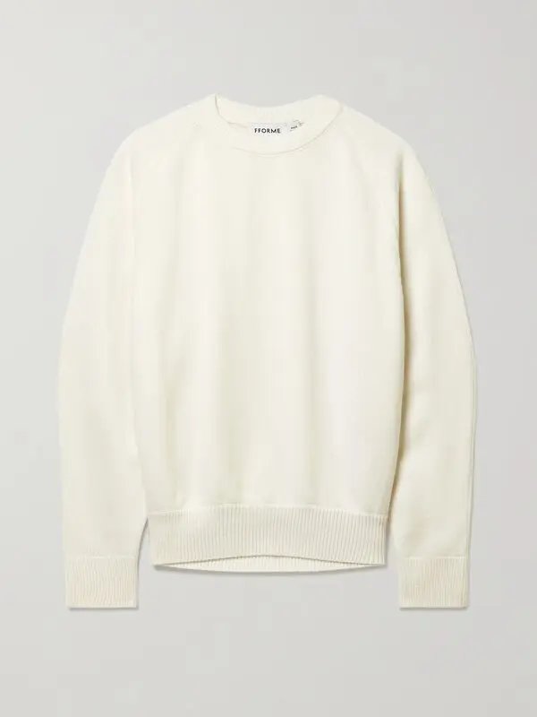 FFORME Hannah Pleated Cashmere Sweater - Off-white
