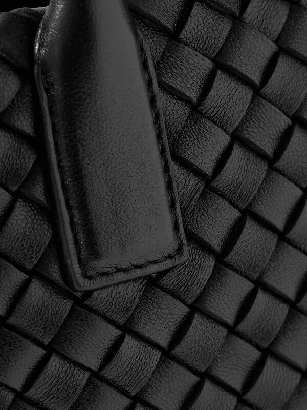 Bottega Veneta Cabat Mini Intrecciato Leather Tote - Black