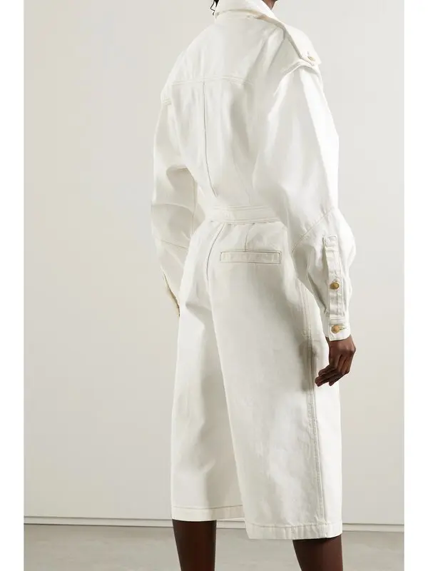 GOLDSIGN Cropped Denim Jumpsuit