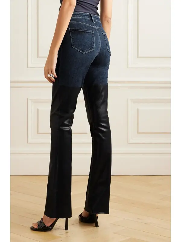 L'Agence Ruth Coated High-rise Flared Jeans