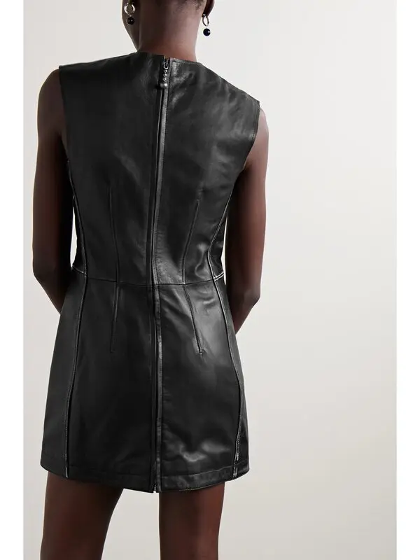 Acne Studios Distressed Leather Mini Dress