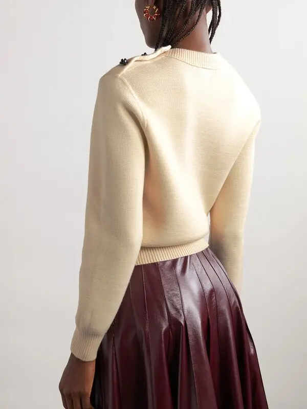 Bottega Veneta Wool Sweater With Knot Detail - Neutrals