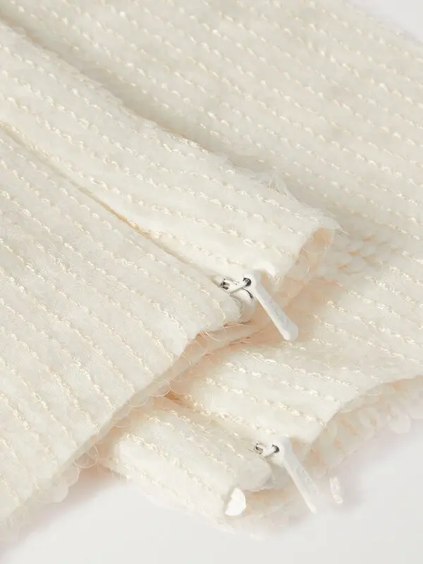 Safiyaa Sequined Satin Gloves
