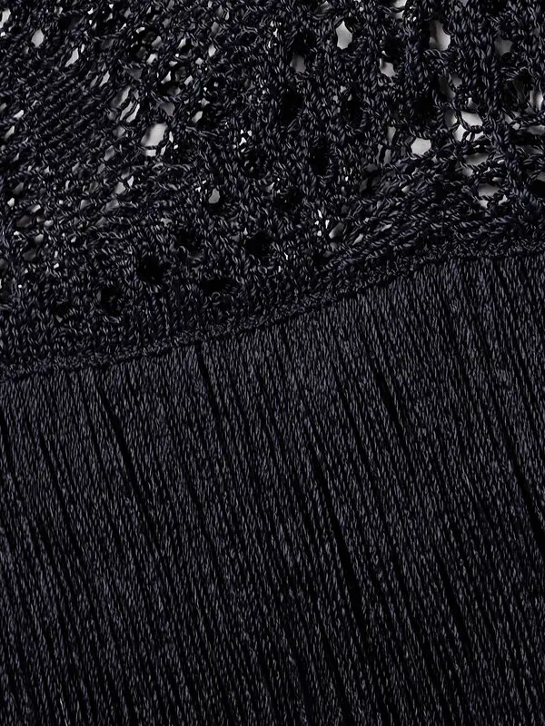 Stella McCartney Fringed Crocheted Maxi Dress